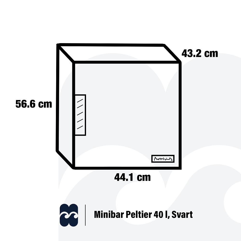 Minibar Edward Peltier 40 l, Svart